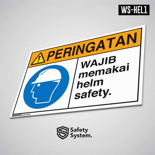 Jual Safety Sign Rambu K3 PVC - Peringatan Wajib Memakai Helm Safety ...