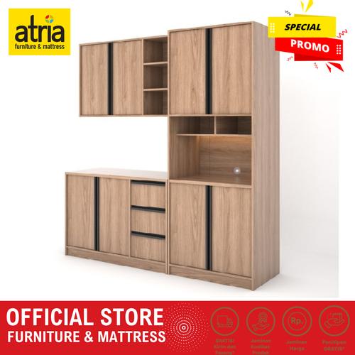 Promo Kitchen Kabinet Minimalis Atria Peter SETS AT-KC03 200X55x210 OAK ...