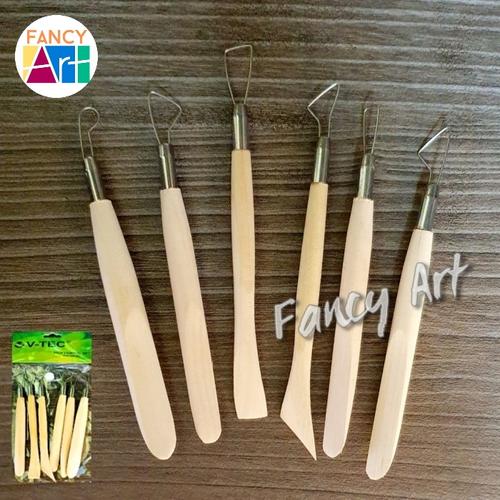 Jual Clay Sculpting Pottery Carving Tool set 6 Alat Ukir Cukil Pahat ...