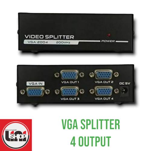 Jual VGA splitter 4 port output video spliter - Kab. Sleman - Lini Shop ...