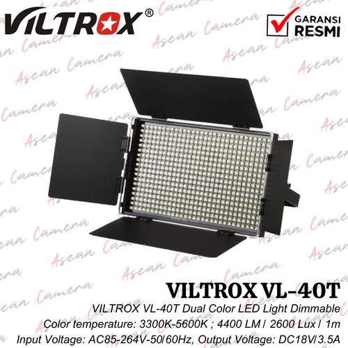 Jual VILTROX VL-40T Dual Color LED Light Dimmable VILTROX VL 40T ...