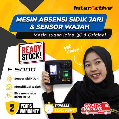 Promo Mesin Absensi Scan Wajah InterActive F-5000 - Unit + Premium ...
