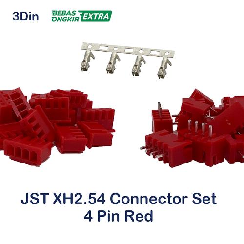 Jual Red JST Connector XH 2.54 4p 4 Pin Set Warna Merah - Jakarta Barat ...