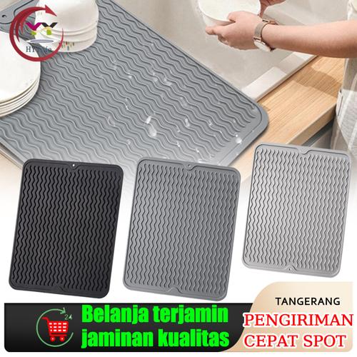 Promo Alas Tirisan Pengering Cuci Piring Gelas SIlikon Dish Drying ...