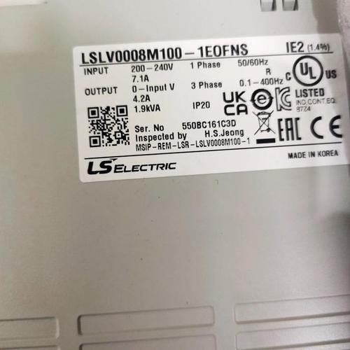 Jual Inverter Ls 1Hp 0.75Kw Inout 1Phase 220V /Lslv0008M100-1Eofns ...