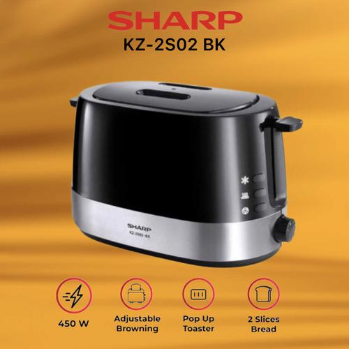 Jual Sharp 2 slices 450 watt pop-up sandwich toaster KZ-2S02 - Jakarta ...