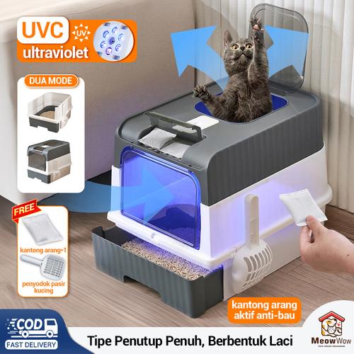 Jual Cat Litter Box Tempat Bak Pasir Kucing Tempat Pup Toilet Kucing ...