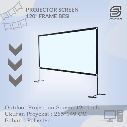 Jual Screen Proyektor Layar Proyeksi Luar Ruangan Ukuran 120" Inch Frame - Kota Denpasar ...