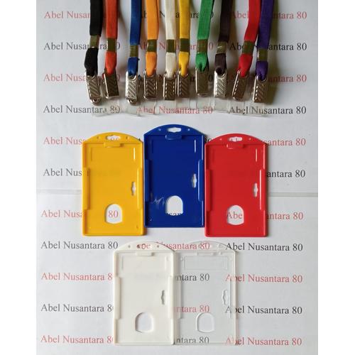 Jual Paket Casing ID Card Plastik EvBes + Tali Jepit Besi 1CM - Biru ...