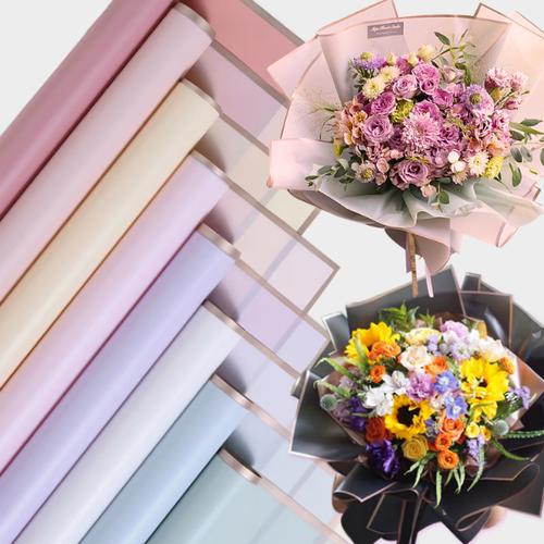 Jual Flower Wrapping Cellophane Paper List Gold Kertas Bouquet Buket ...