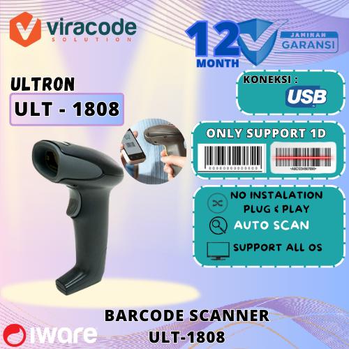 Jual Barcode Scanner Laser Tangan 1D (USB) With Indicator LED Lamp ...