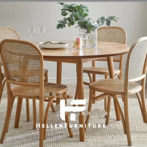 Jual round dining table rotan kursi meja makan kursi rotan 4 - Kab ...