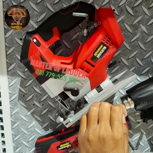 Jual KRISBOW 18V Cordless JIG SAW Tanpa Kabel Listrik KRISBOW Merah ...