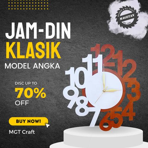 Jual Jam Dinding Kayu Model klasik dan Antik 30 cm. Jam dinding kayu ...
