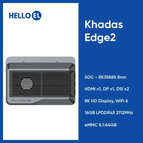 Jual Khadas Edge2 Edge 2 Pro RK3588S 8 Core 64-bit CPU 8K Mini ARM PC ...