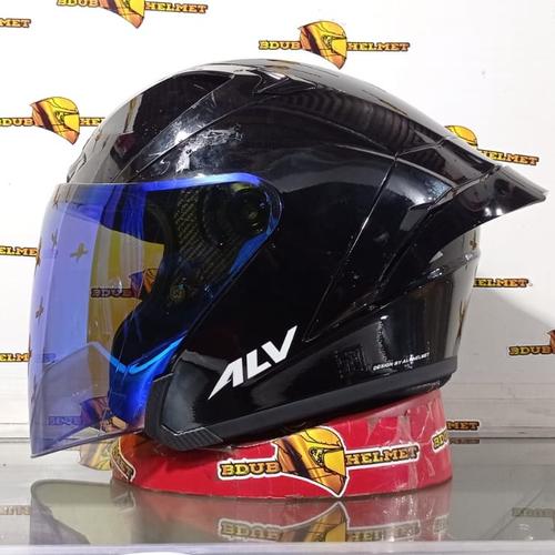 Jual HELM ALV ULTRON BLACK GLOSY PAKET GANTENG - blck gls/blu/sp, L ...