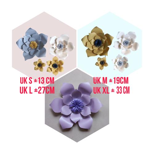 Jual BUNGA KERTAS/PAPER FLOWER/BACKDROP/DEKORASI seri 4 - Gold, XL ...