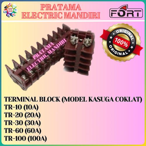 Jual FORT TERMINAL BLOCK MODEL KASUGA COKLAT TR-10 TR-20 TR-30 TR-60 TR ...