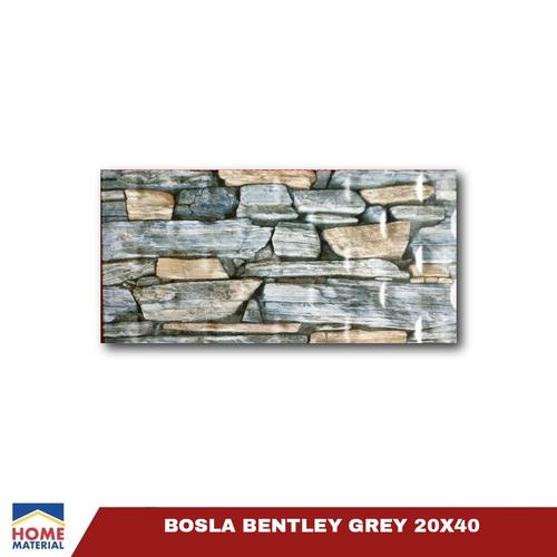 Jual Keramik Dinding Kasar / Batu Alam Bosla Bentley Grey 20x40 - Kota ...