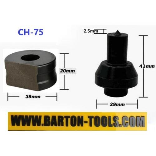 Jual Punching Dies 4-22mm CH-75 BARTON Mata Punch Busbar Pon Besi ...