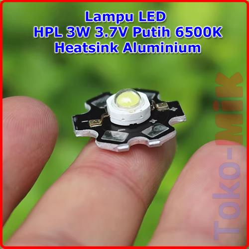 Jual Modul LED HPL Putih 3W 1 Mata LED HPL 6000K PCB Heatsink Aluminium ...