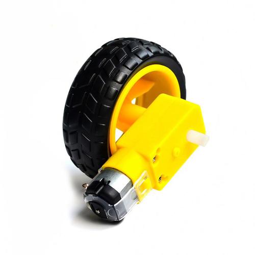 Jual Motor DC Gearbox 3V~6V Kuning + Roda untuk mobil / smart car ...