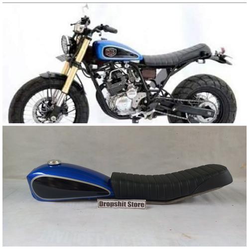 Jual Tangki Tracker Deus custom Tangki japstyle plus jok xsr scrambler ...