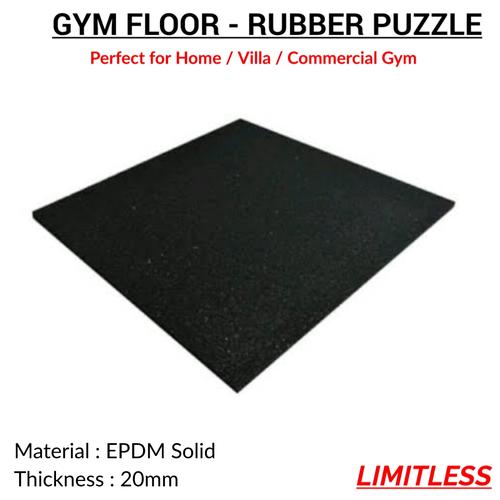 Jual Gym Floor Rubber Puzzle - Lantai Matras Tempat Fitness Tiles 2cm ...
