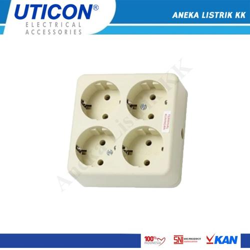 Jual UTICON STOPKONTAK ARDE 4 LB STOP KONTAK LUBANG ISI 4 KOTAK SEGI ...
