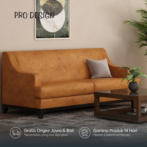 Promo Pro Design Alextra 3S L Sofa 3 Seater - Beige Brown Cicil 0% 3x ...