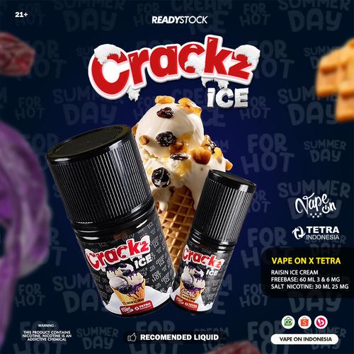Jual CRACKZ ICE V2 RAISIN ICE CREAM 60ML & 30ML BY TETRA X VAPE ON ...