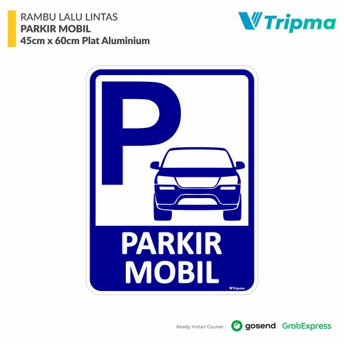 Jual Rambu Parkir Mobil - Putih - 45cm x 60cm Plat Alumunium - Kota ...