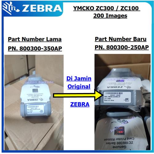 Jual Ribbon Tinta Warna ZEBRA YMCKO Printer ZC300 ZC100 800300 350AP ...