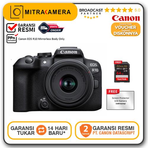 Promo Canon EOS R10 Kit RF-S 18-45mm F4.5-6.3 IS STM Cicil 0% 3x ...