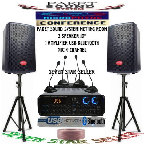 Jual Paket Sound System 4 Mic Conference Wireless Ruang Rapat/Ruang ...