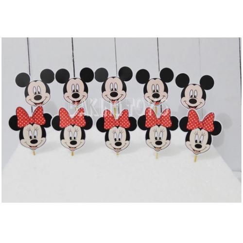 Jual Mickey Minnie Head Mouse Cupcake Topper / Hiasan Kue Ulang Tahun ...