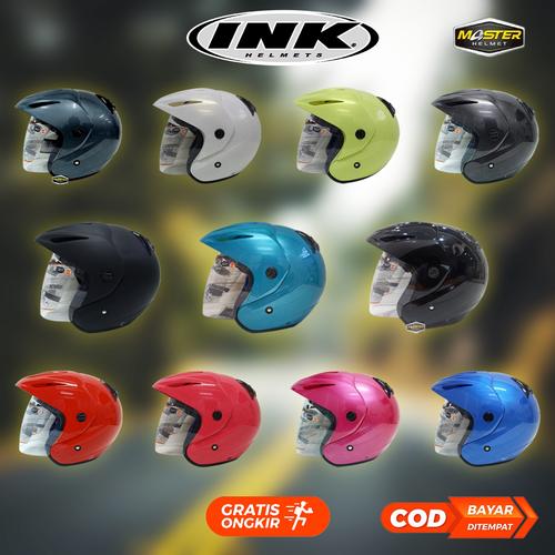 Jual Helm Half face INK CX 22 solid polos 100% ORIGINAL size M, L, XL ...