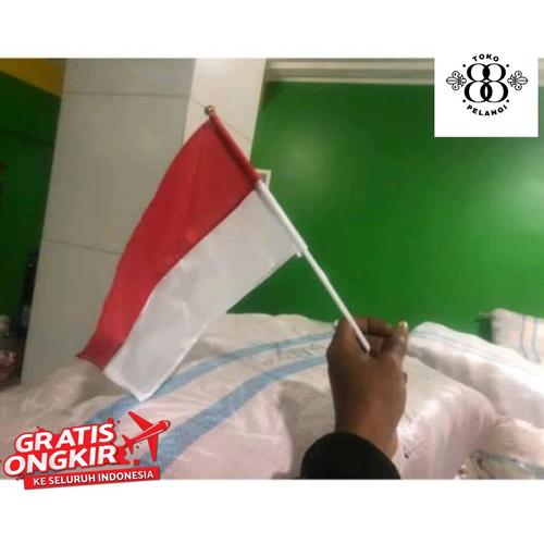 Jual Bendera Tangan Merah Putih Dengan Stick Bendera Indonesia Kecil ...
