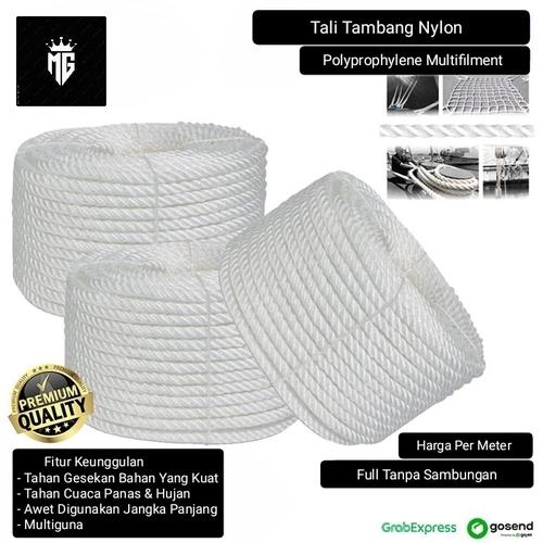 Jual Tali Tambang Nylon Kecil Ukuran 3mm 4mm 5mm 6mm 8mm 10mm Nilon Super - 10 mm - Kab ...