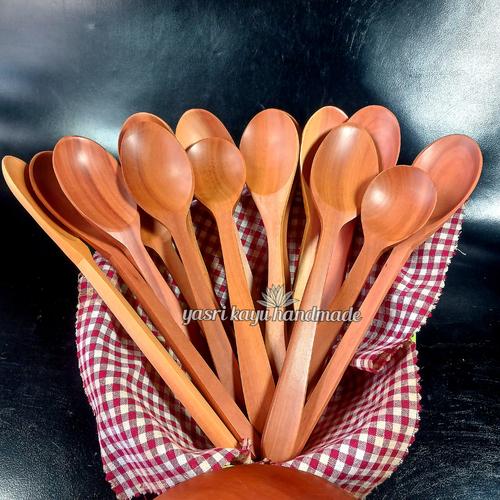Jual Sendok makan kayu berbagai model - Sendok kayu - Lurus 21x4 cm ...