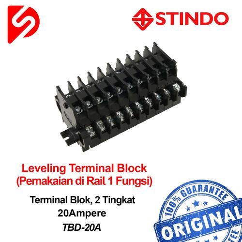 Jual Leveling Terminal Block TBD-20A 20Amper 2 Susun / 2 Tingkat STINDO ...