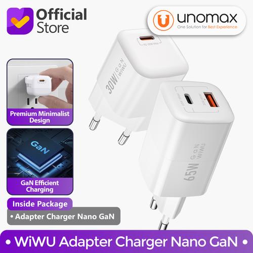 Jual Adapter Charger WiWU 30W/65W Nano GaN PD Power Delivery Fast ...