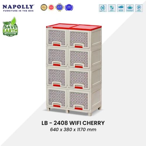Jual Locker Box Napolly Susun 4 ( 8 Ruang ) 2408 / Locker Box 2408 Wifi ...