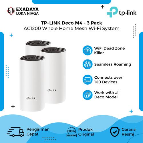 Jual TP-Link Deco M4 (3 pack) AC1200 Whole Home Mesh Wi-Fi System ...