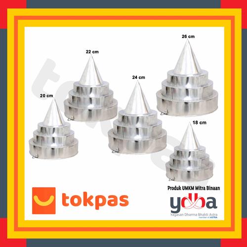 Jual Cetakan Tumpeng Tangga Aluminium (3 Pilihan Ukuran) - 26 cm ...