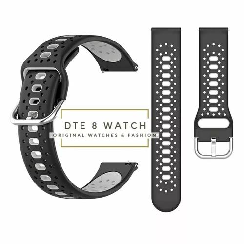 Jual Tali Jam Tangan Strap Silikon Rubber Slim 20mm Quick Release - Black Blue - Jakarta Timur ...