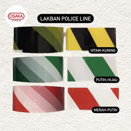 Jual Lakban Police Line Floor Marking Tape Hitam Kuning / Hijau Merah ...