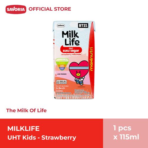 Promo MilkLife UHT Kids Strawberry Milkshake - Susu Rasa Stroberi 115ml ...