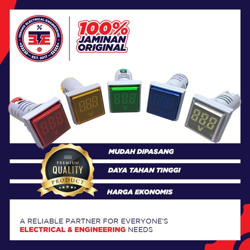 Jual Pilot Lamp LED With Volt Indicator Kotak 22mm 5-60V DC Pembaca ...