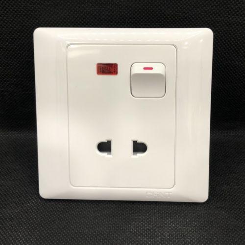 Jual CHINT NEW7 - G401KL 1 Gang 2 Pin Switched Socket with Neon 10A ...